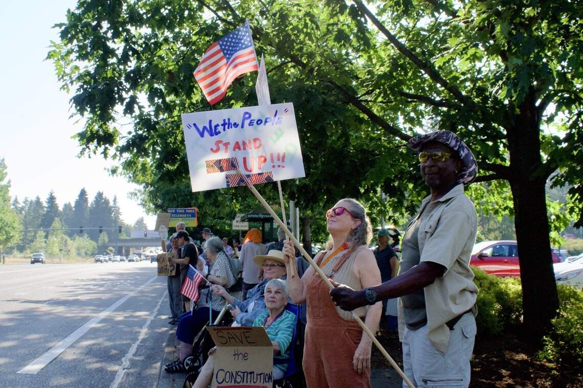 Hundreds join John Lewis Day of Action protest in Lacey | The Olympian